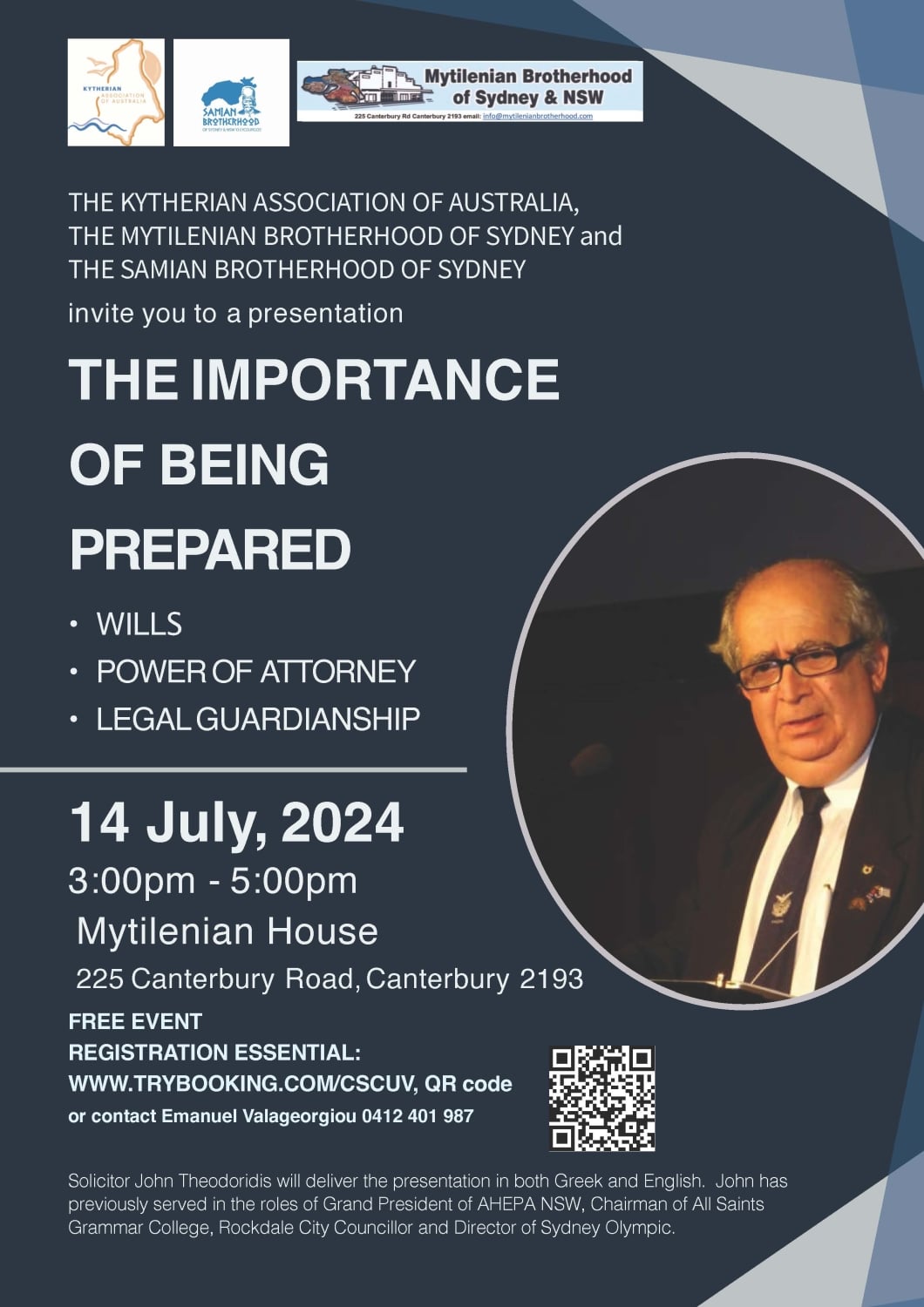 Events from July 14 – April 13 – Kytherian Association of Australia